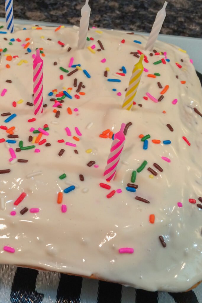 High Protein Birthday Cake with Frosting Recipe - The Protein Chef