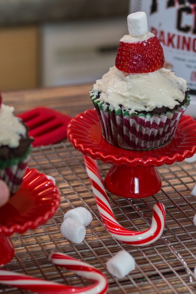 Protein Santa Chocolate Cupcakes Recipe - The Protein Chef