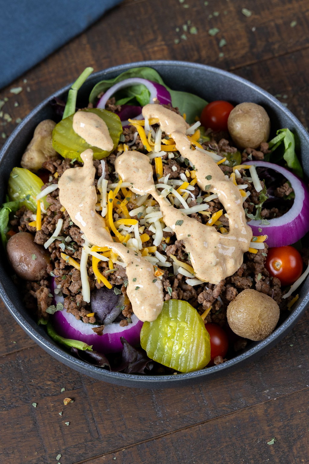 High Protein Burger Bowls with Sauce Recipe - The Protein Chef